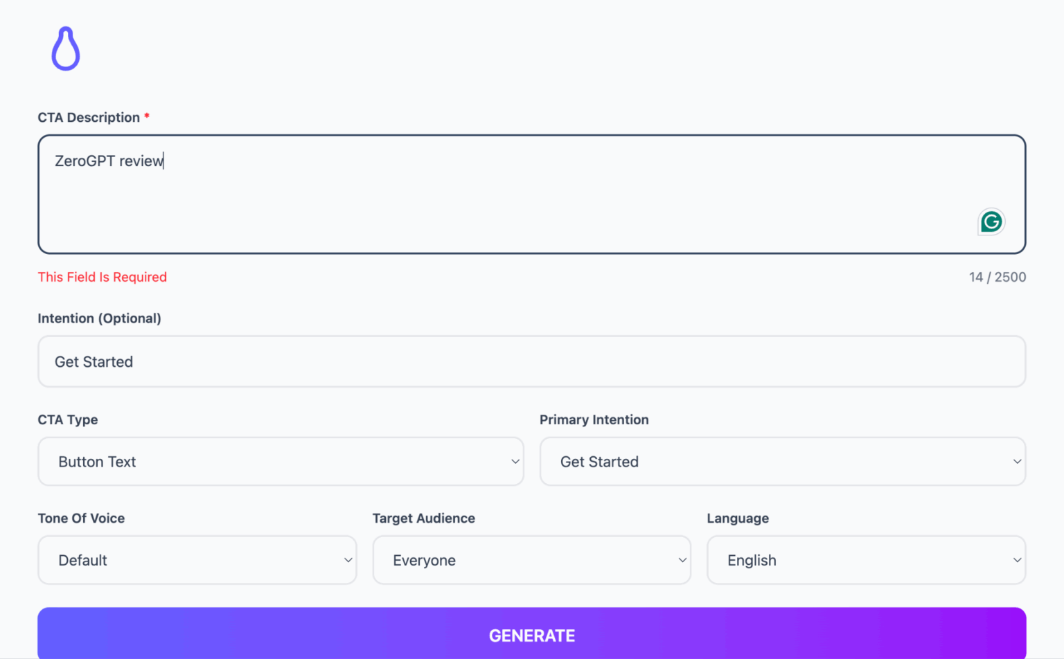 Free AI CTA Generator - Bloggersideas