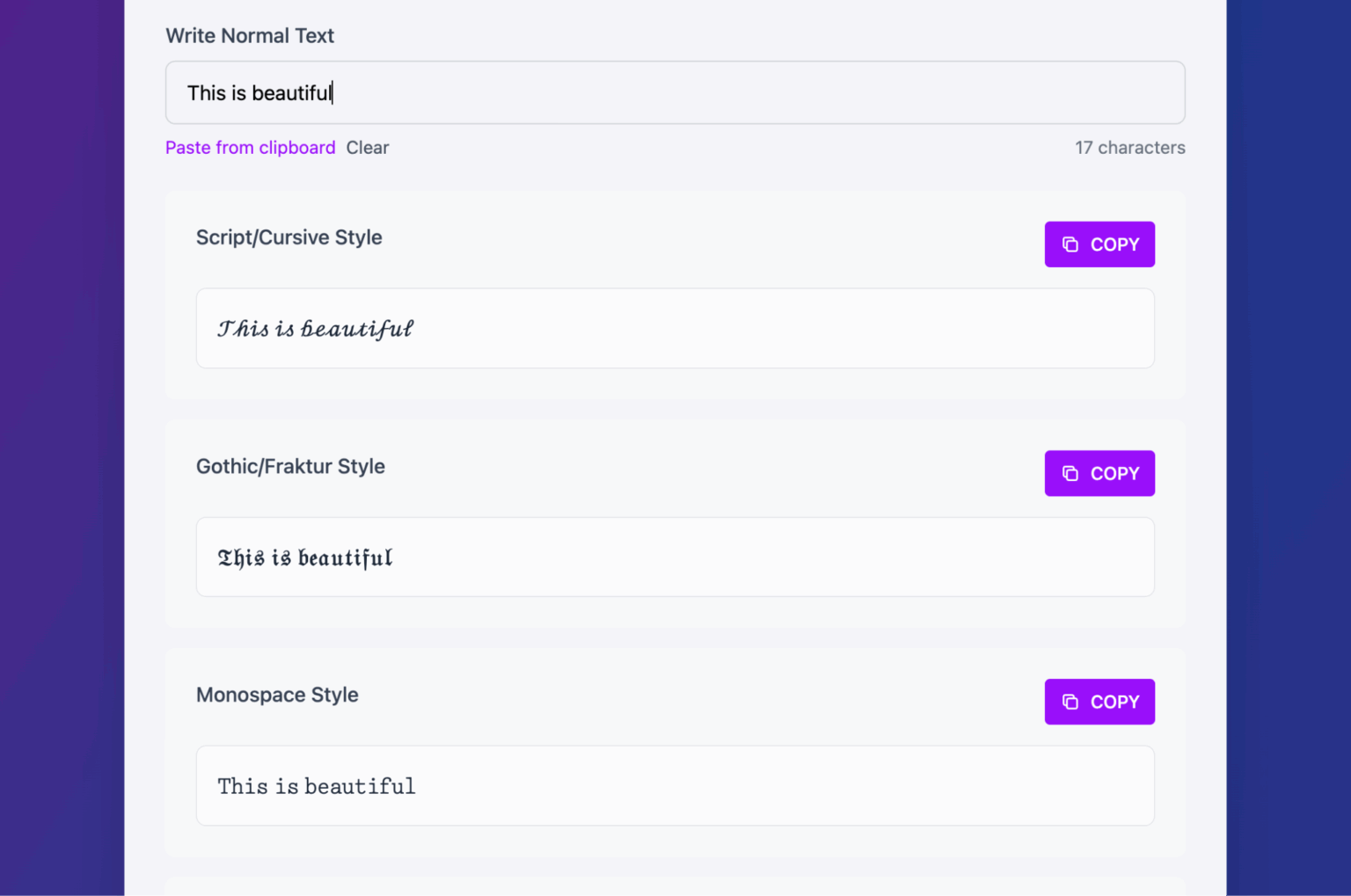 Fancy Text Generator - Bloggersideas