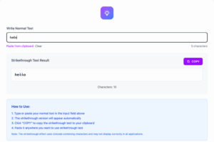 Strikethrough Text Generator - Bloggersideas